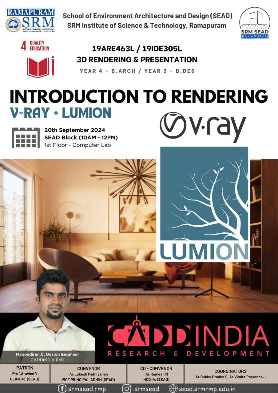 Rendering Workshop – SRM Sead – School Of Environment Architecture and ...